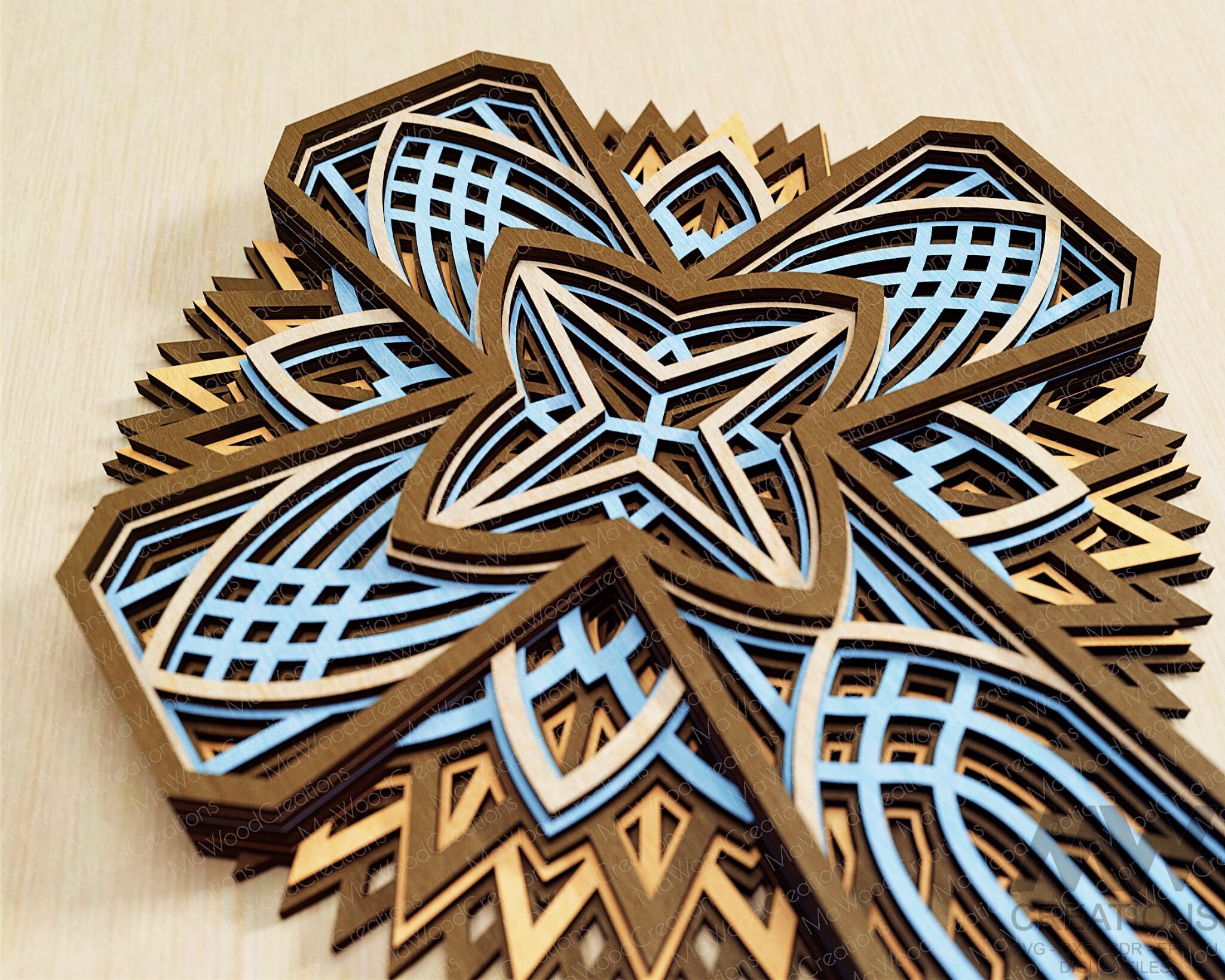 Laser Cut Multilayer Cross Svg Dxf 3D SVG Cross Religious - Etsy