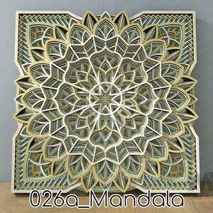 10x10 Mandala Bundle Vol.3, 3D Layered Mandala SVG Bundle, Multi-layer ...