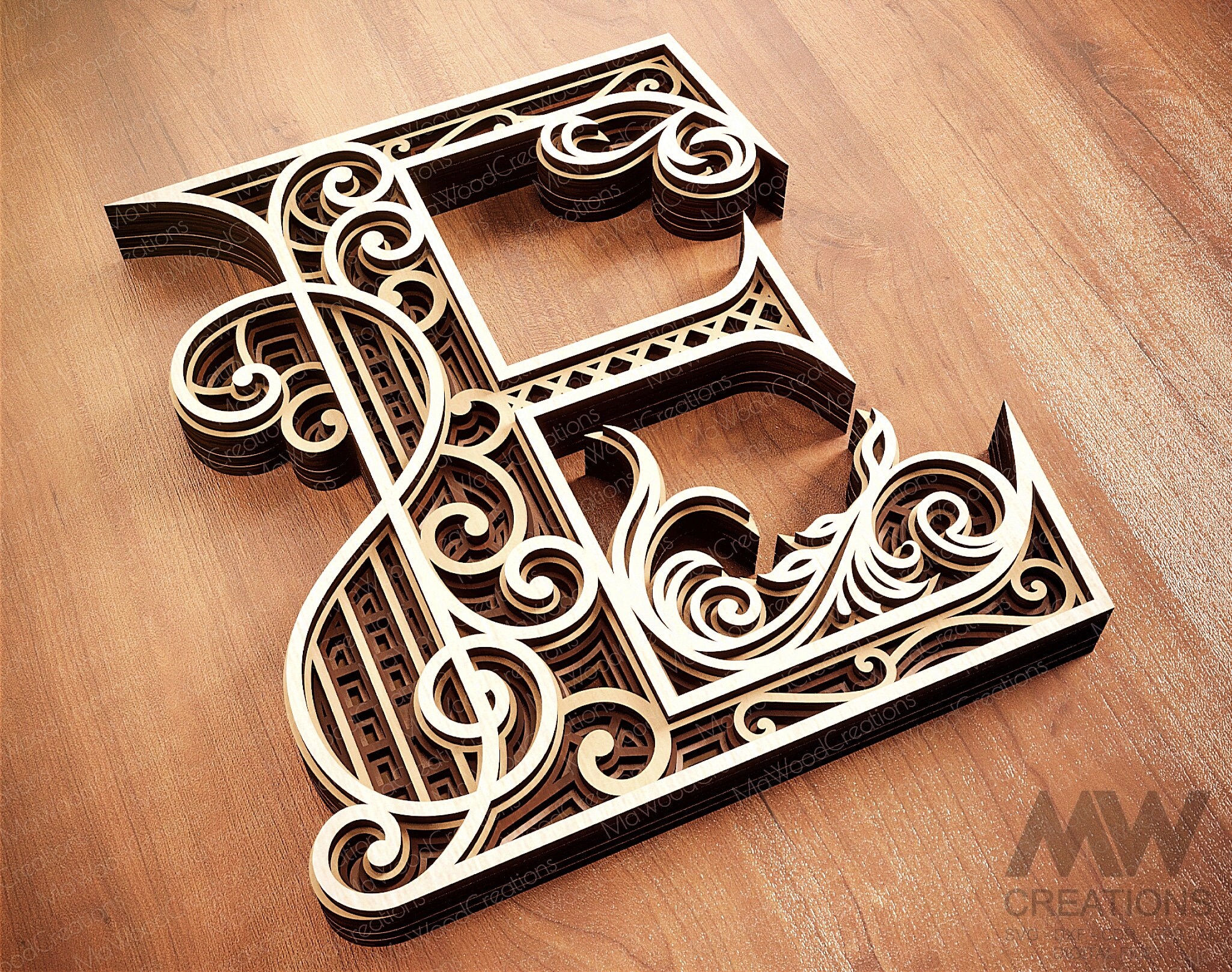 Layered Letter E Layered Letters SVG Multi Layer Letters - Etsy UK