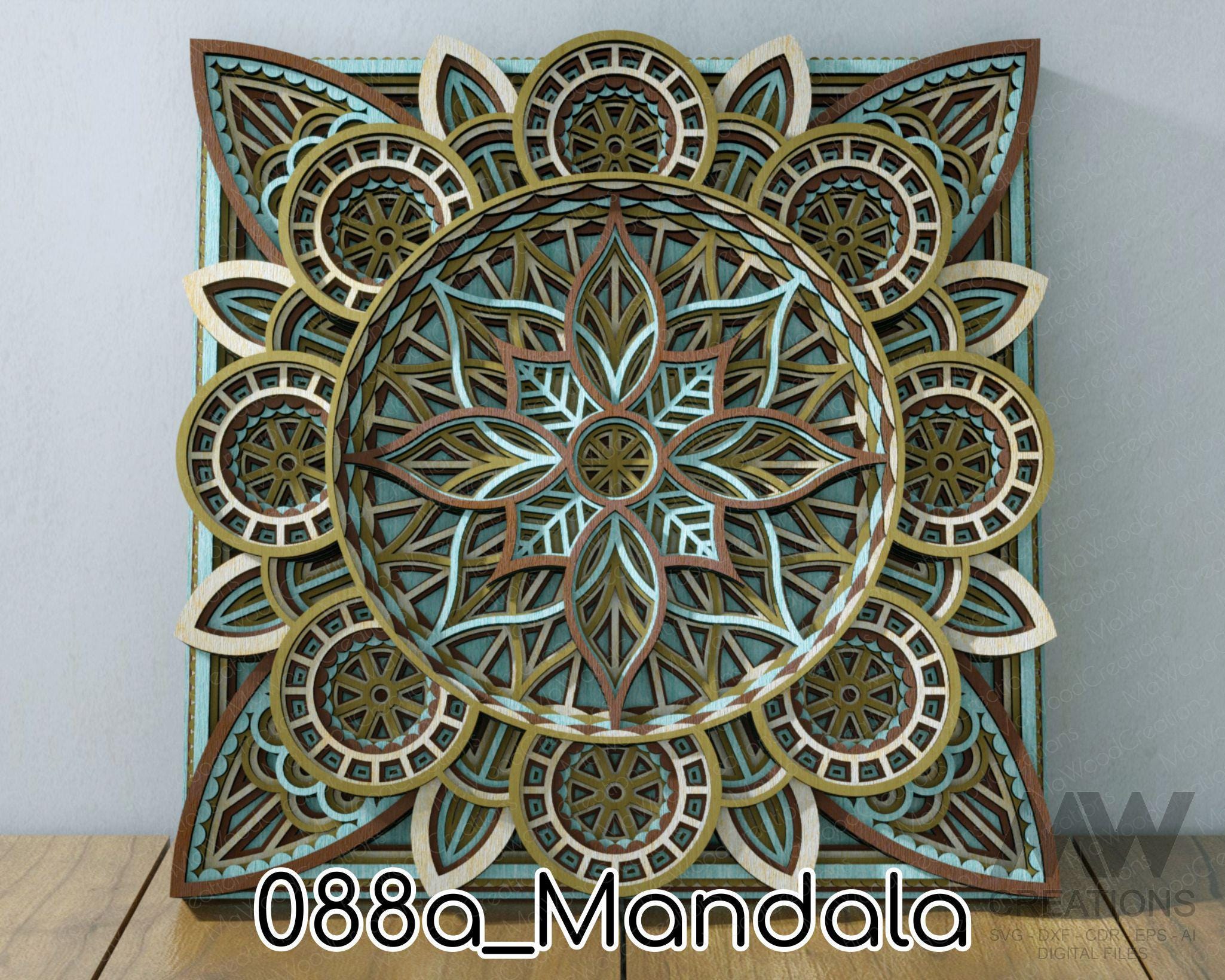 10x10 Mandala Bundle Vol.17, Layered SVG Mandala Bundle, Multi-layer ...