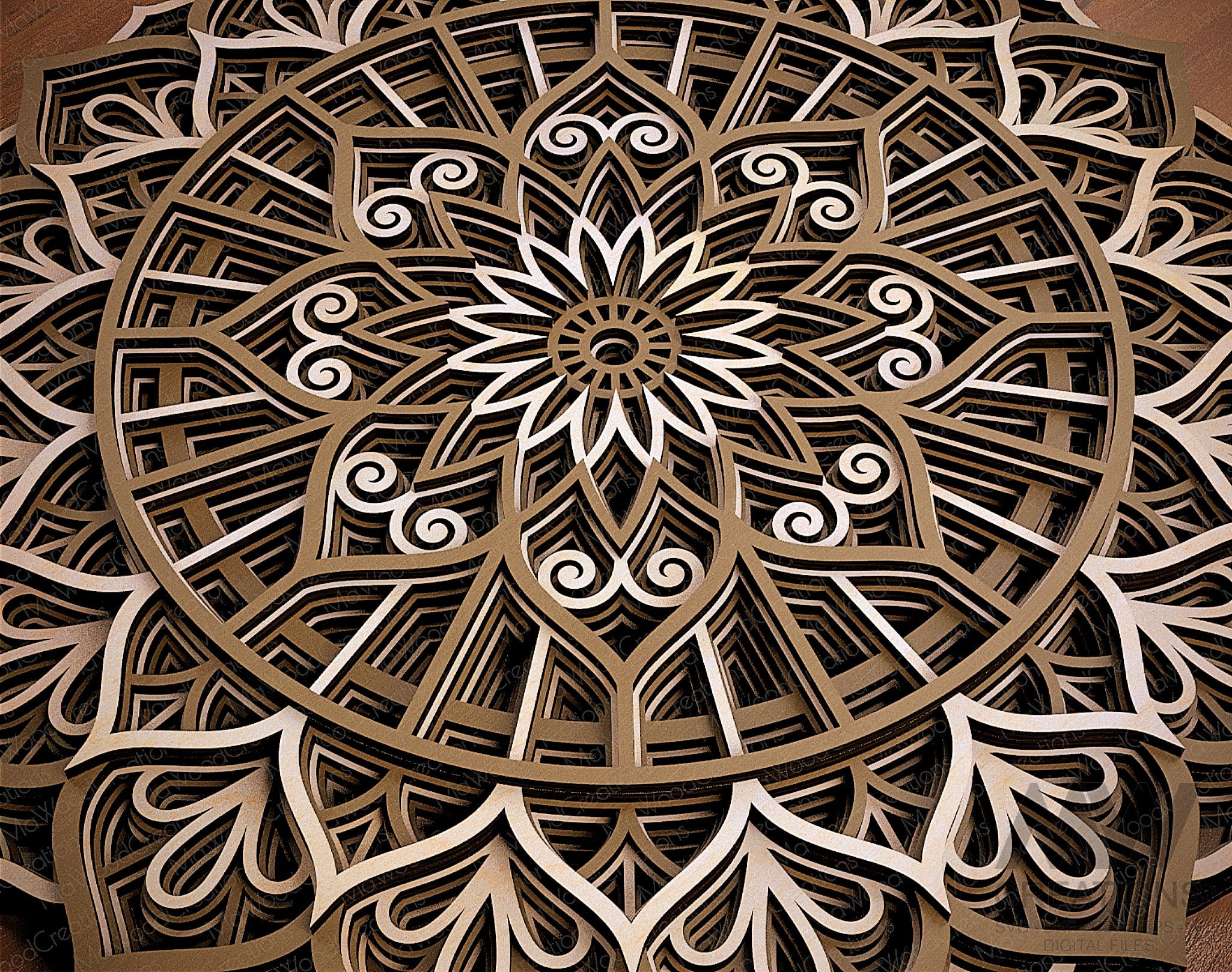 Multi Layer Mandala SVG Dxf 3D SVG Mandala Cricut Mandala - Etsy