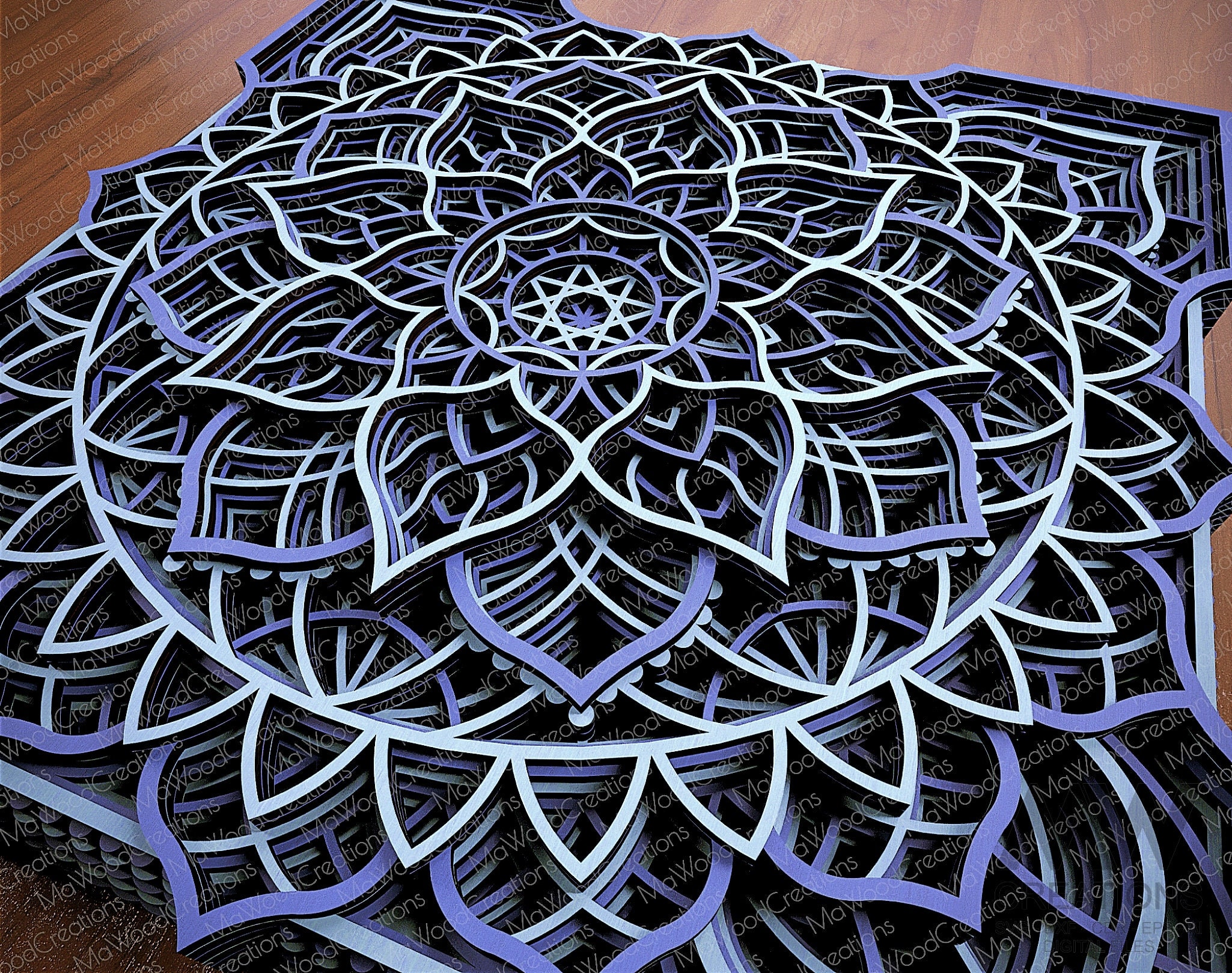Laser Cut Mandala SVG Dxf Multi Layer Mandala Cutiing File - Etsy