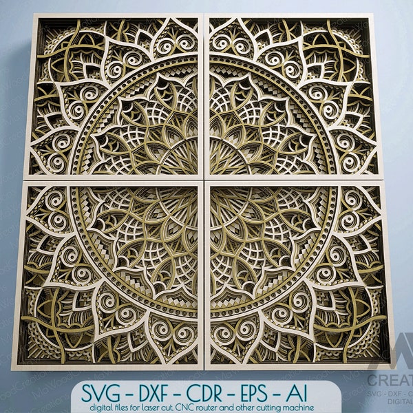 Laser Cut Stack Mandala Art - Etsy