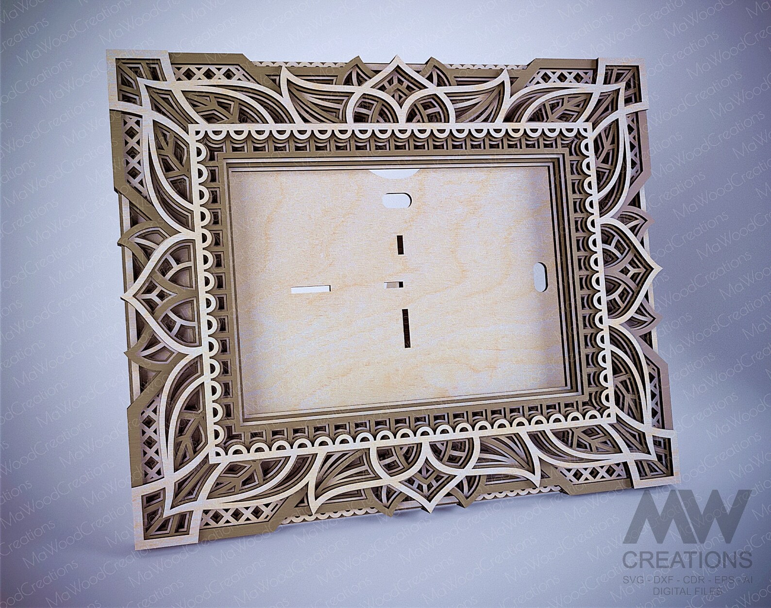 Laser Cut Frame SVG DXF, Multilayer Frame Svg, 5x7 Picture Frame Svg ...