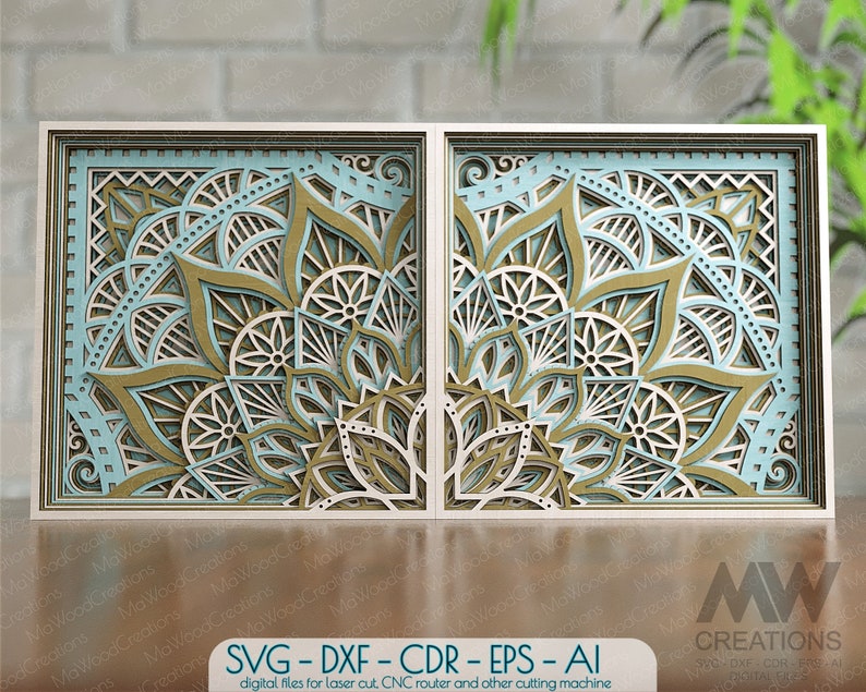 3d Svg Mandala Multi-layer Laser Cut Panel, Layered Mandala Svg Files ...
