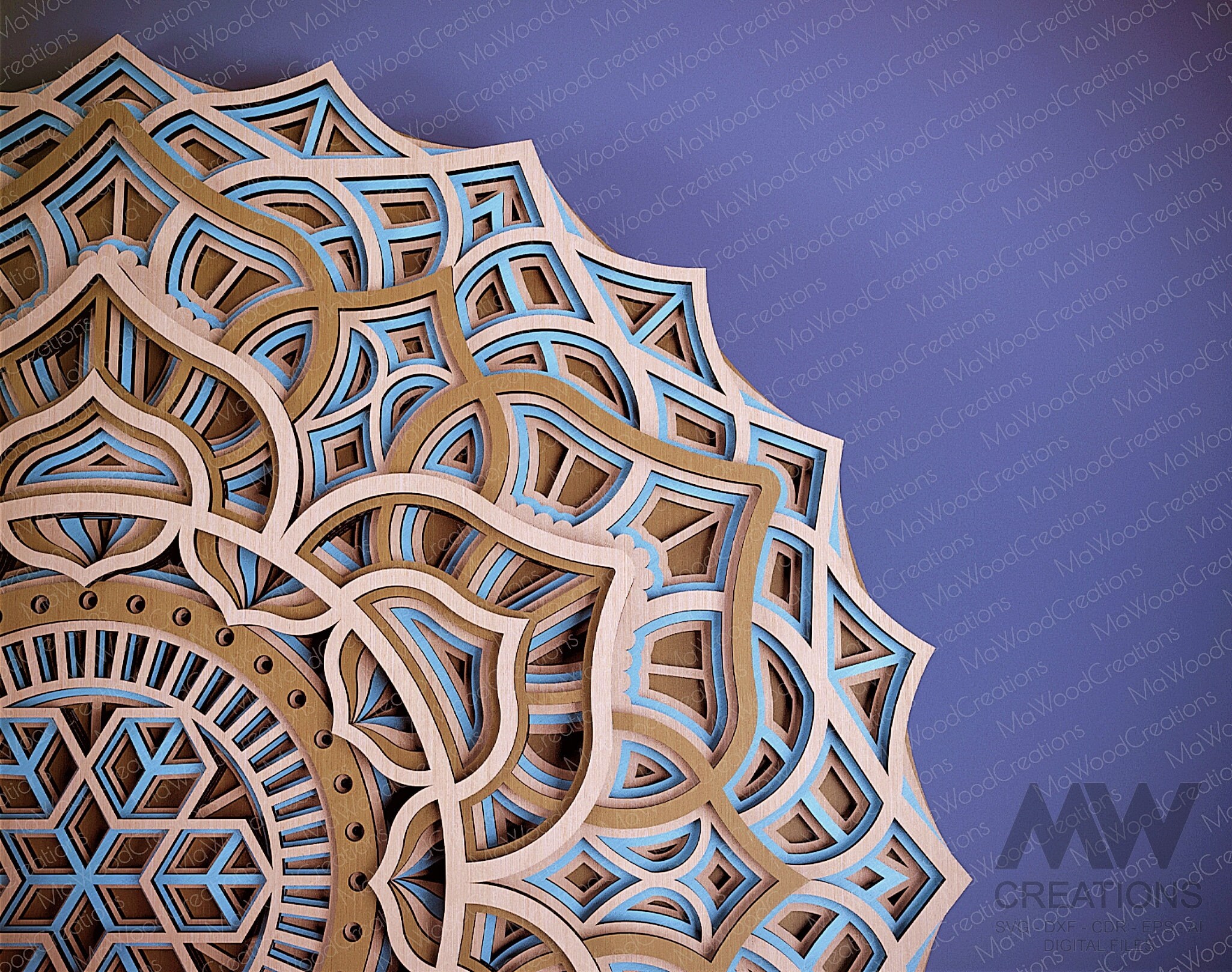 8 Layer Mandala SVG Dxf Laser Cut Flower Mandala SVG - Etsy