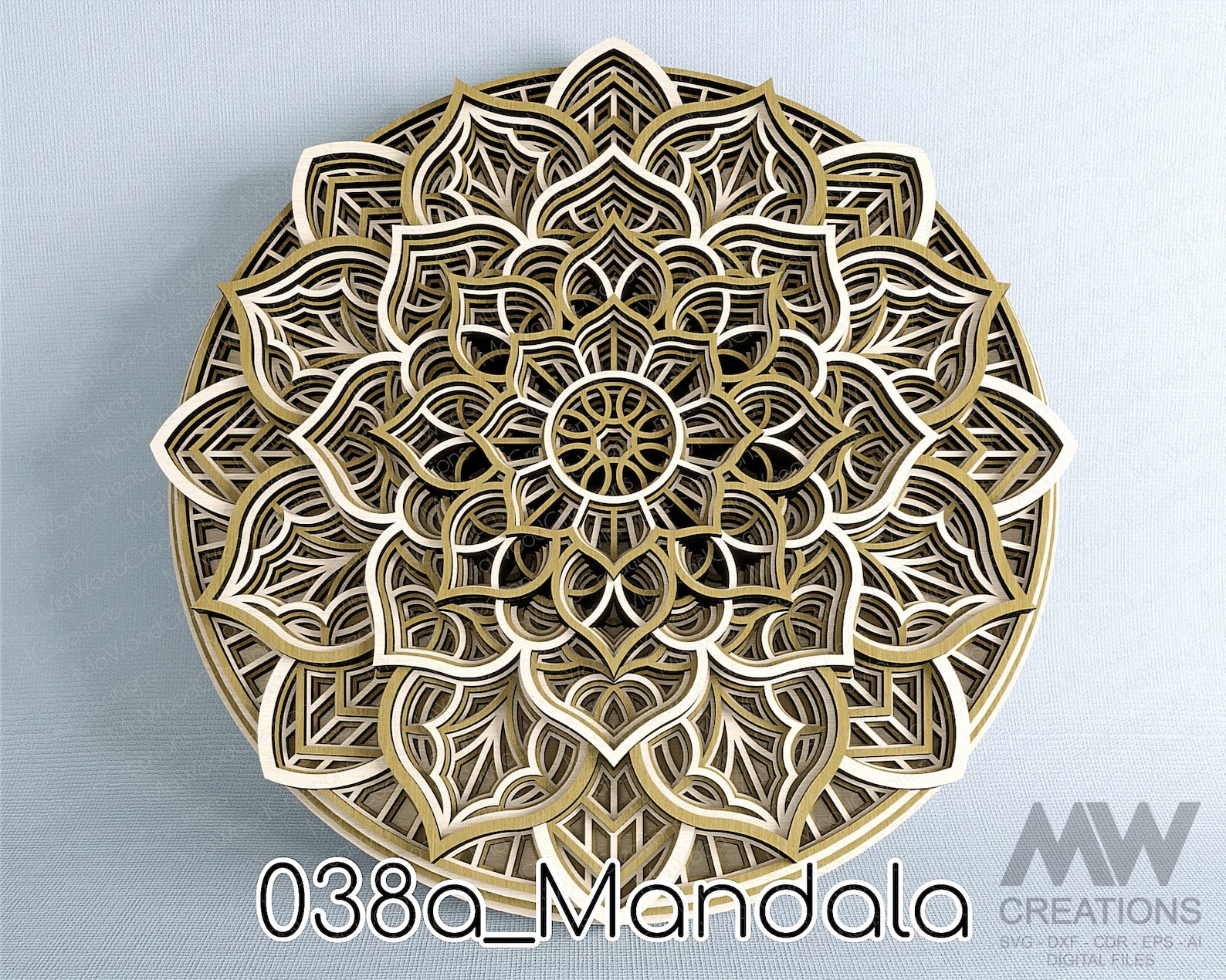 10x10 Mandala Bundle Vol.8, 3D Layered Mandala SVG Bundle, Multi-layer ...