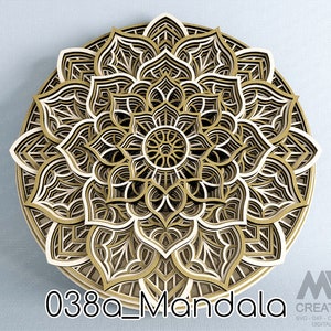 10x10 Mandala Bundle Vol.8, 3D Layered Mandala SVG Bundle, Multi-layer ...