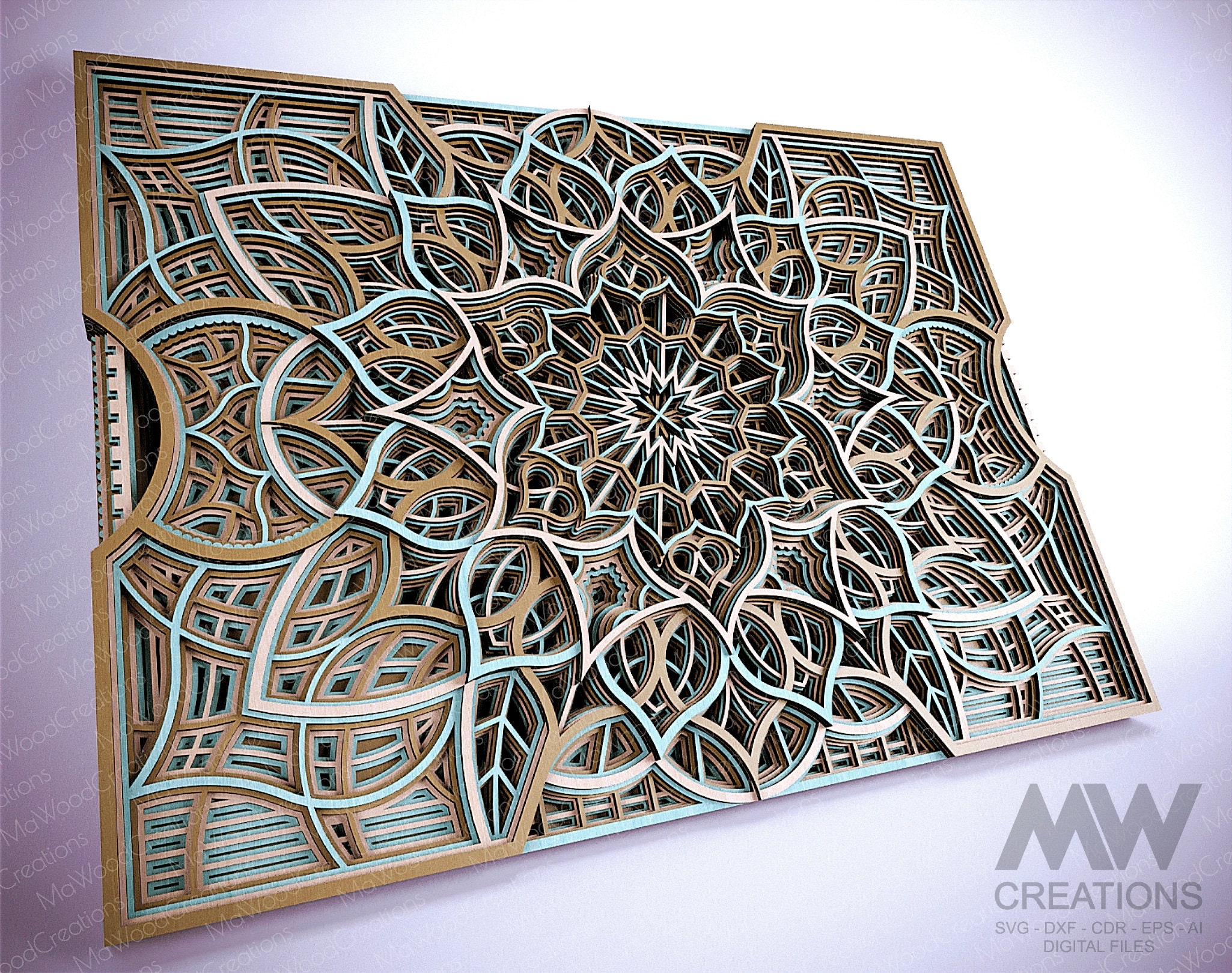 9 Layer Mandala SVG Dxf Cutting Files Multilayer Flower SVG - Etsy UK