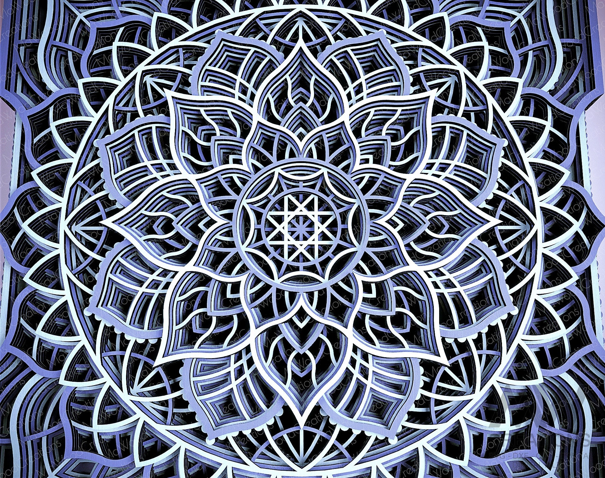 Laser Cut Mandala SVG Dxf Multi Layer Mandala Cutiing File - Etsy