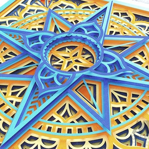 Compass Mandala SVG Dxf, Layered Compass Svg, Shadowbox Compass Paper ...