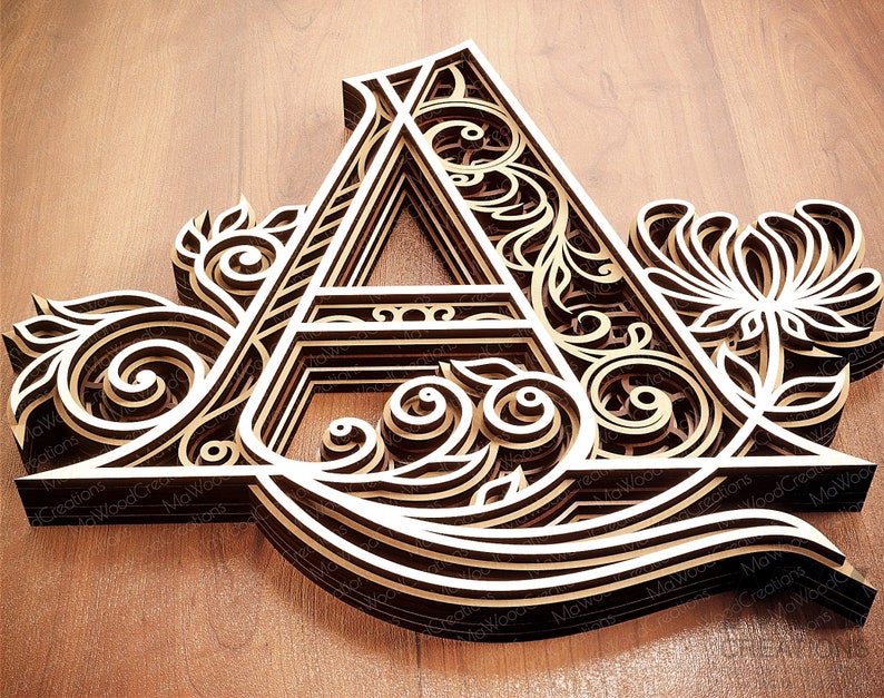 Laser Cut Letter A Layered Letters SVG Multi Layer Letters - Etsy UK