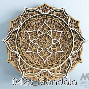 10x10 Mandala Bundle Vol.9, 3D Layered Mandala SVG Bundle, Multi-layer ...