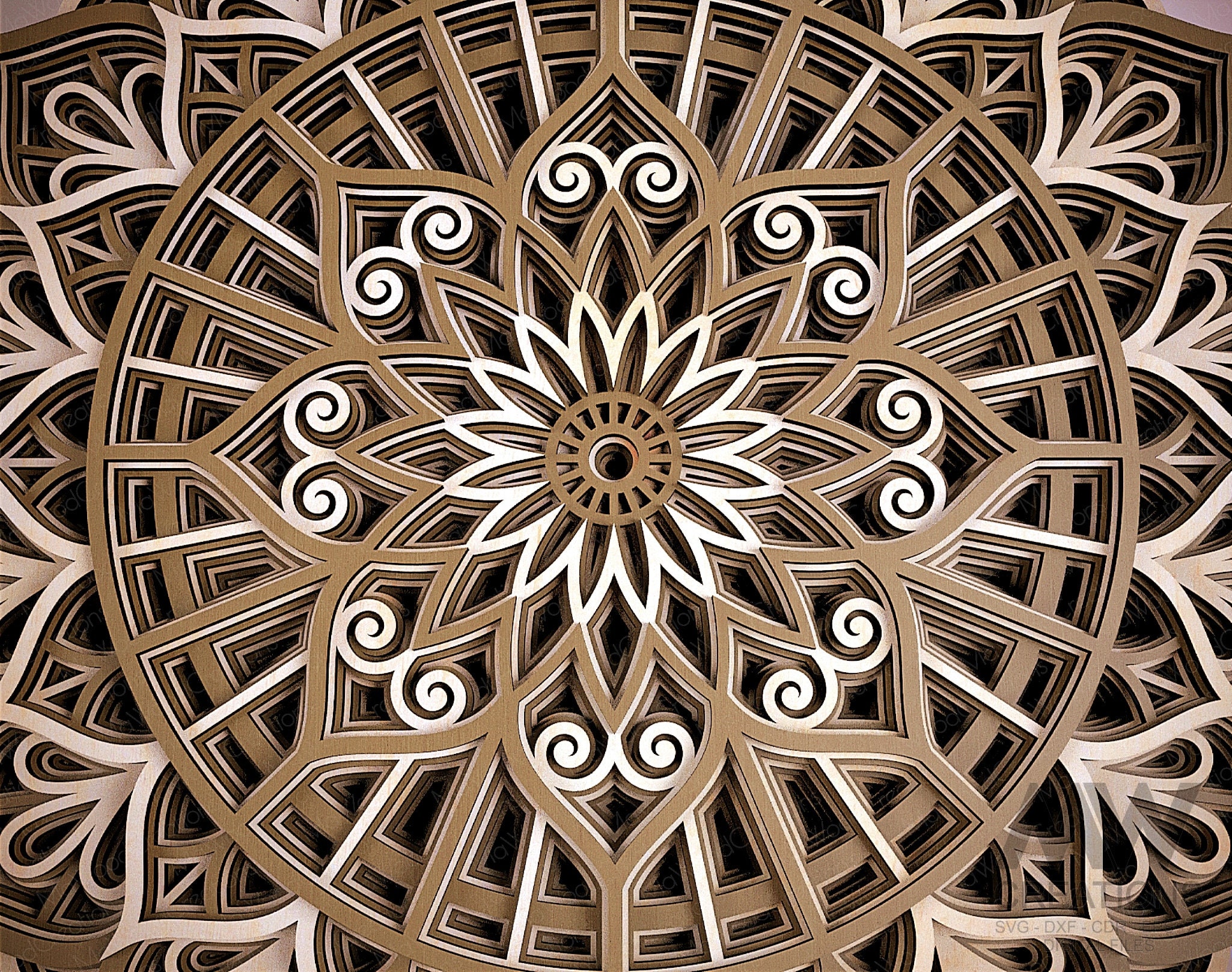 Multi Layer Mandala SVG Dxf 3D SVG Mandala Cricut Mandala - Etsy