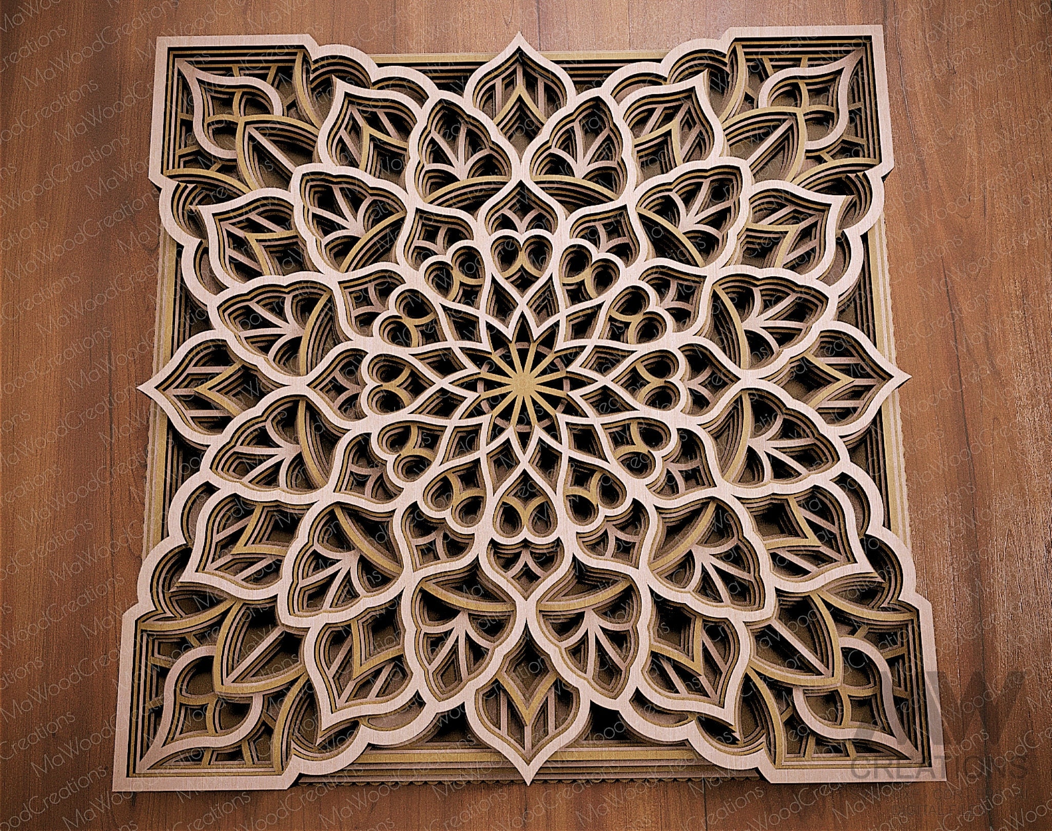 Laser Cut Mandala SVG Dxf Mandala SVG Cutting File - Etsy