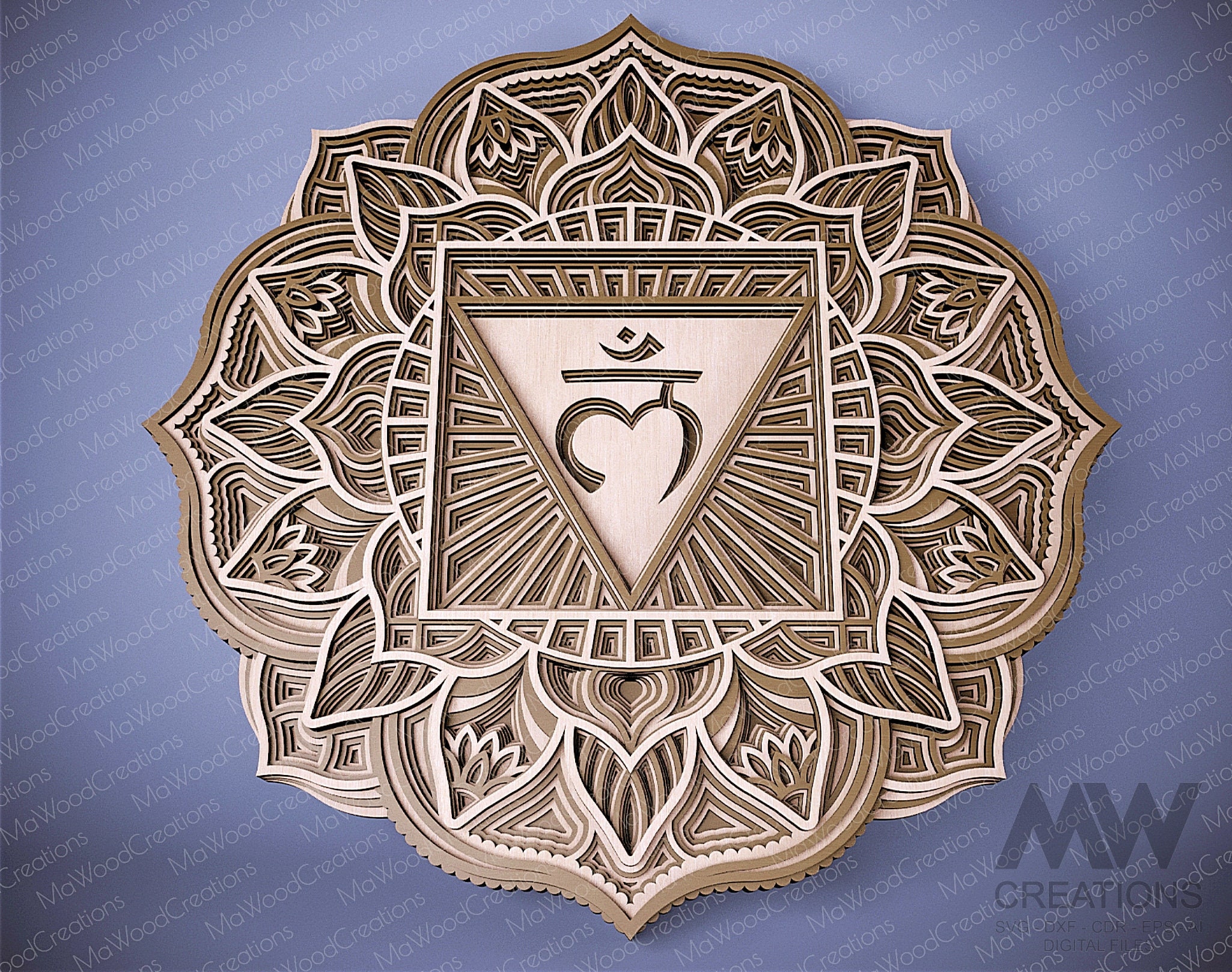 Laser Cut Root Chakra Mandala SVG DXF Muladhara Chakra Multi - Etsy