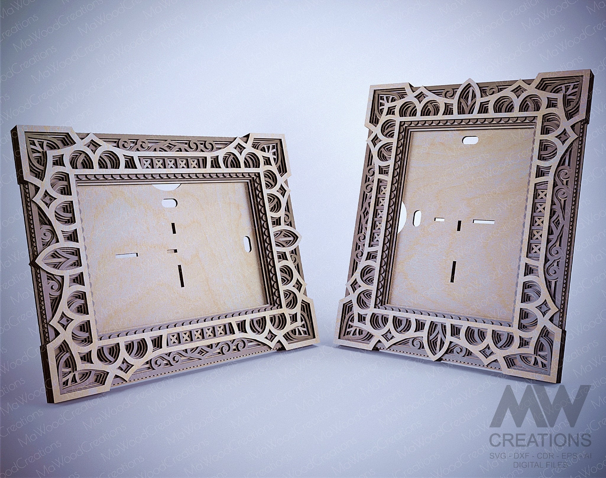 Multi Layer Laser Cut Frame SVG DXF 5x7 Photo Frame Svg - Etsy