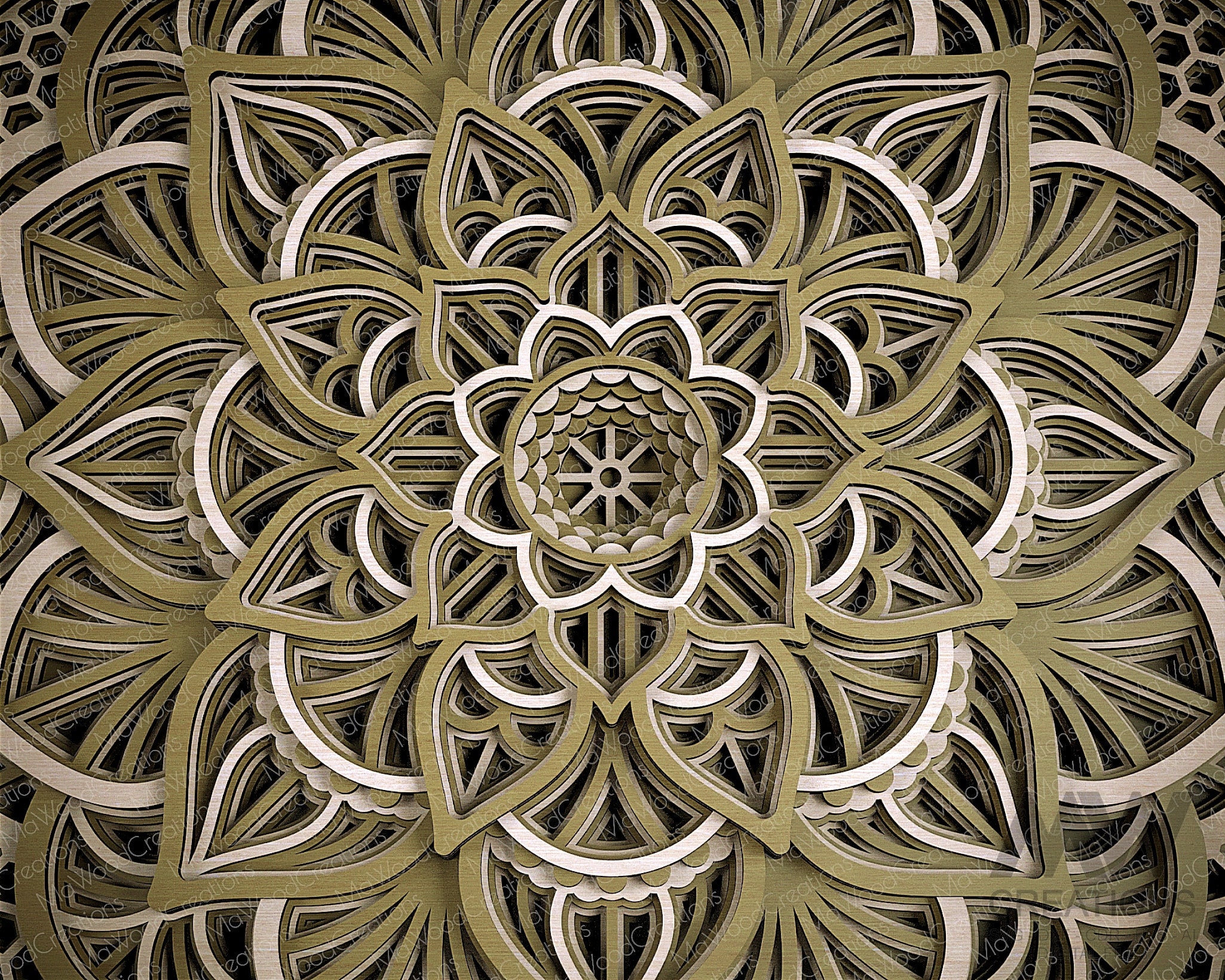 3d SVG Mandala Laser Cut Mandala SVG Dxf Rectangular Mandala - Etsy