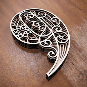 Layered Number 9, Layered Numbers SVG, Multilayer Number 9, Numbers SVG ...