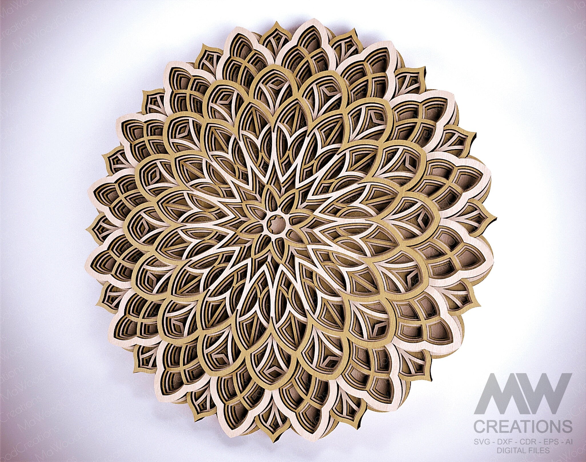 Laser Cut Multi-layer Mandala Svg Dxf Sacred Geometry - Etsy