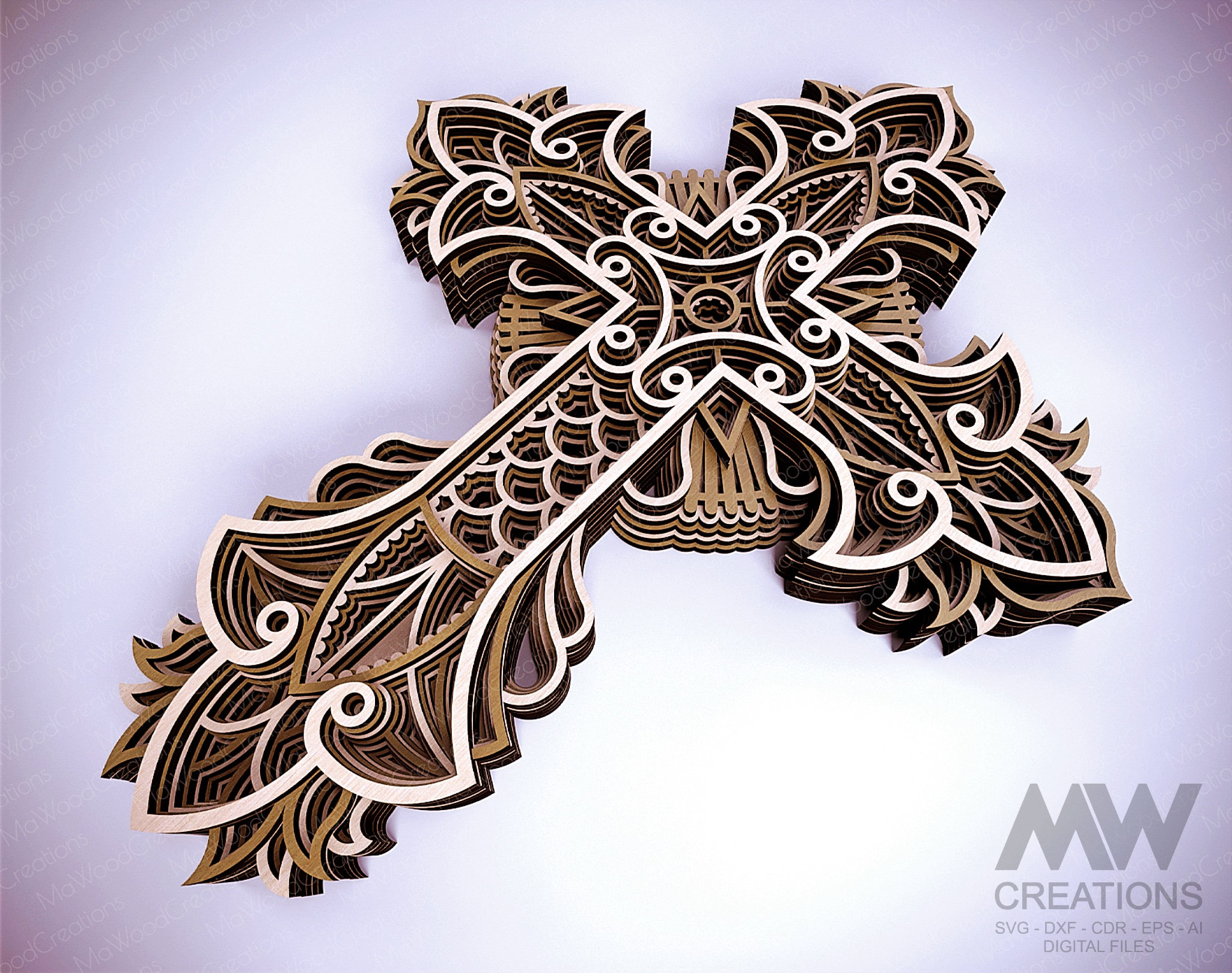 Laser Cut Cross Svg Dxf Religious Cross SVG Multilayer - Etsy Canada