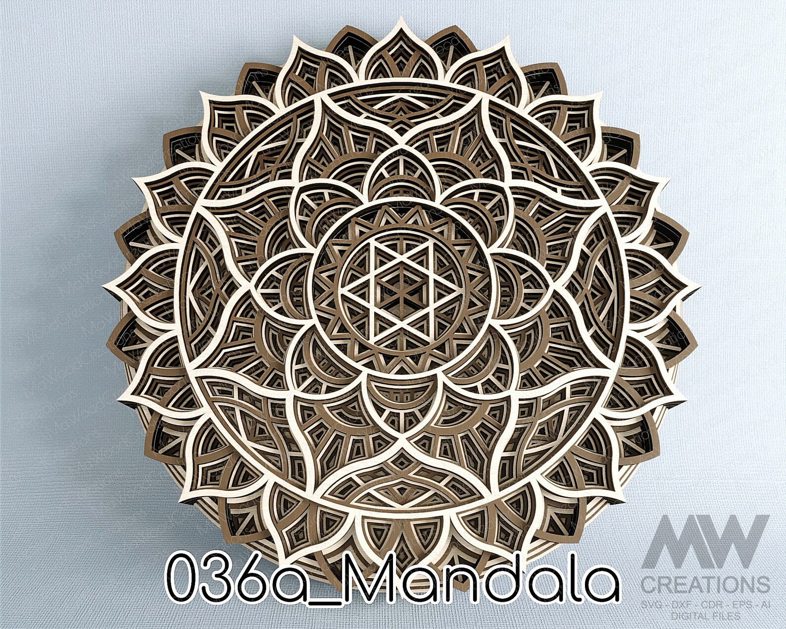 10x10 Mandala Bundle Vol.8, 3D Layered Mandala SVG Bundle, Multi-layer ...