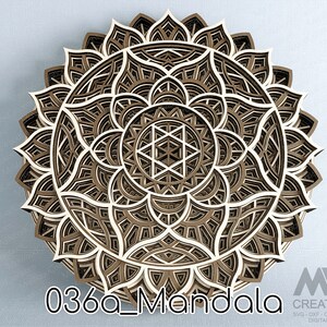 10x10 Mandala Bundle Vol.8, 3D Layered Mandala SVG Bundle, Multi-layer ...