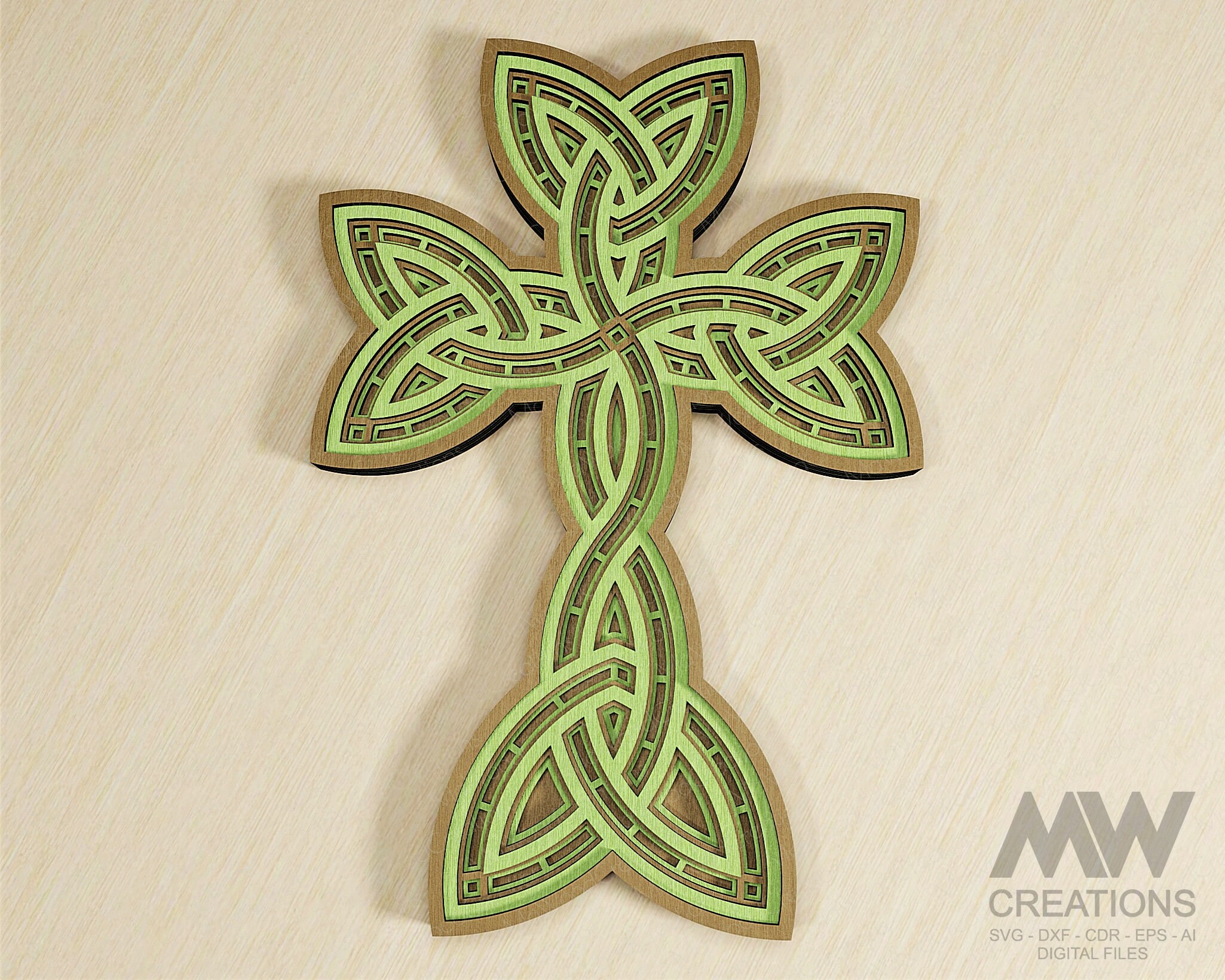 3d Layer Cross Svg Laser Cut Celtic Knot SVG Cricut Cross - Etsy