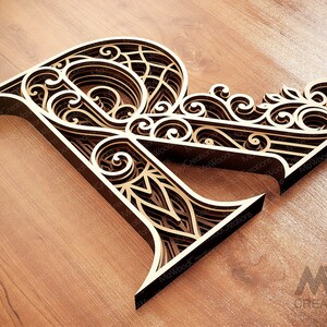 Layered Letter R, Layered Letters SVG, Multi Layer Letters, Letters SVG ...