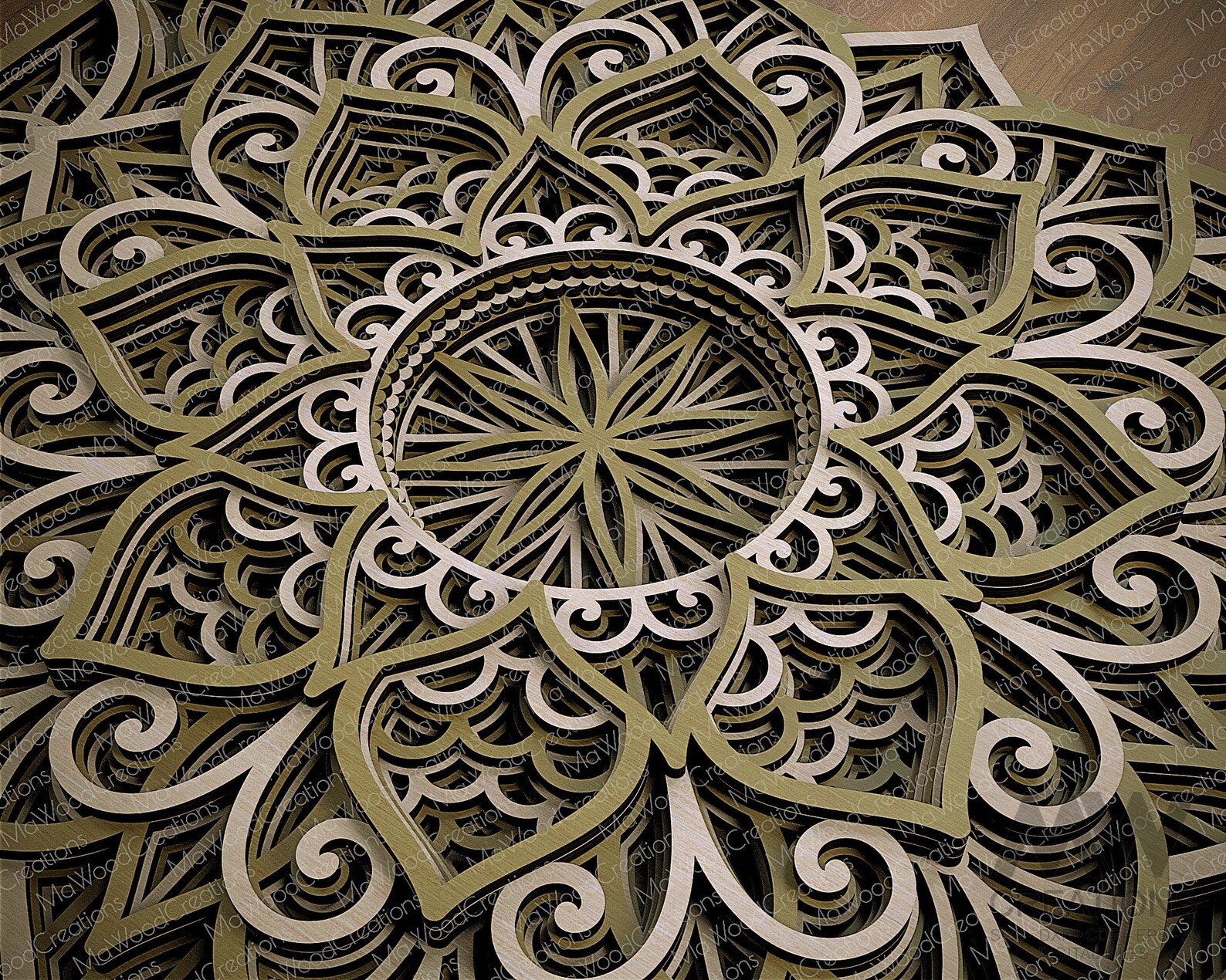 Mandala DXF Laser Cut Pattern, Rectangular Mandala SVG Dxf, Cricut Svg ...