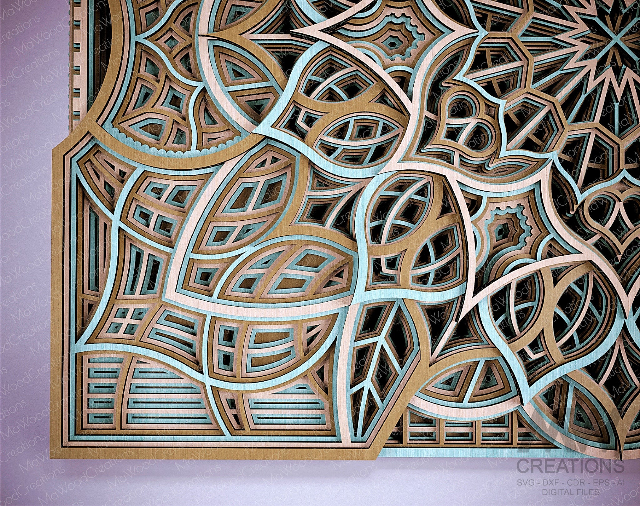 9 Layer Mandala SVG Dxf Cutting Files Multilayer Flower SVG - Etsy UK