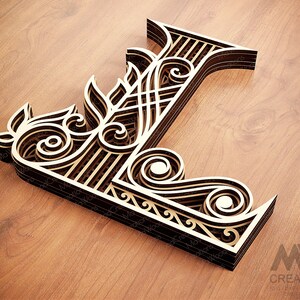 Layered Letter L, Layered Letters SVG, Multi Layer Letters, Letters SVG ...