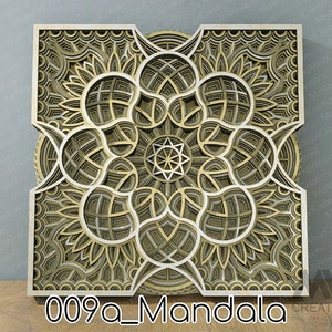 10x10 Mandala Bundle Vol.2, 3D Layered Mandala SVG Bundle, Multi-layer ...