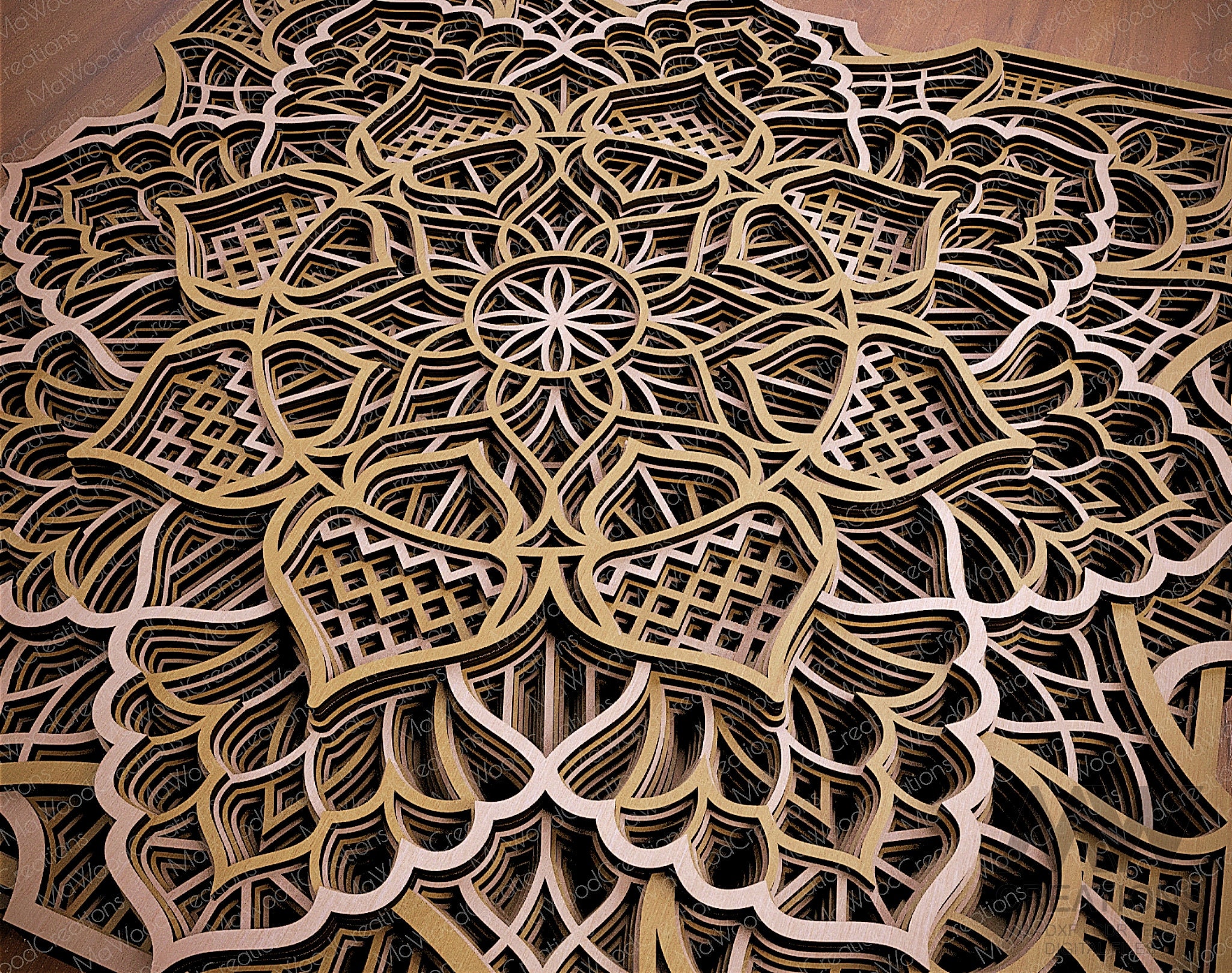 3D Mandala SVG Multi Layer Mandala SVG Dxf Cricut Flower - Etsy