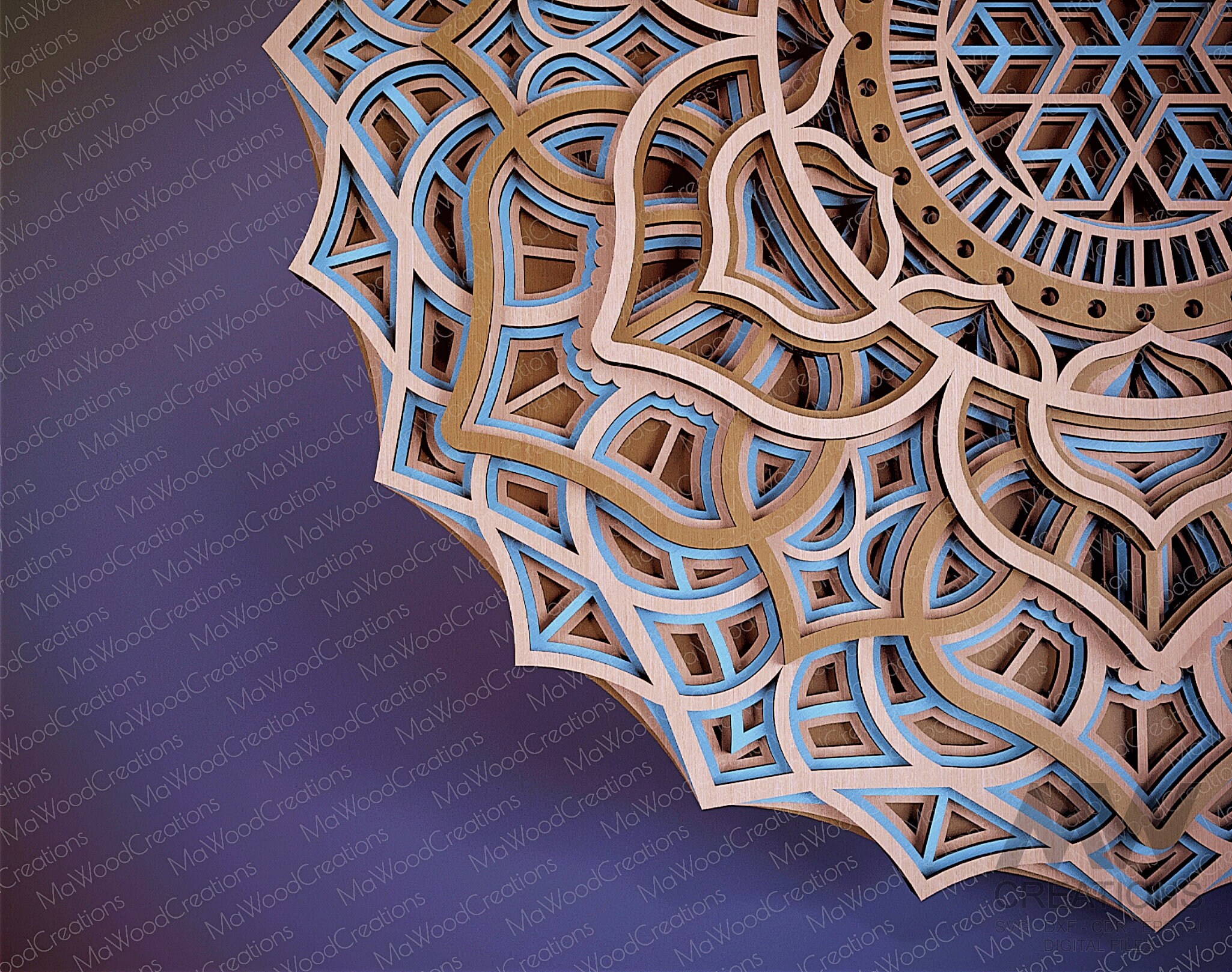 8 Layer Mandala SVG Dxf Laser Cut Flower Mandala SVG - Etsy