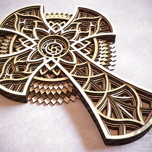 Laser Cut Multilayer Cross Svg Dxf, Christian Cross SVG, Multi Layer ...