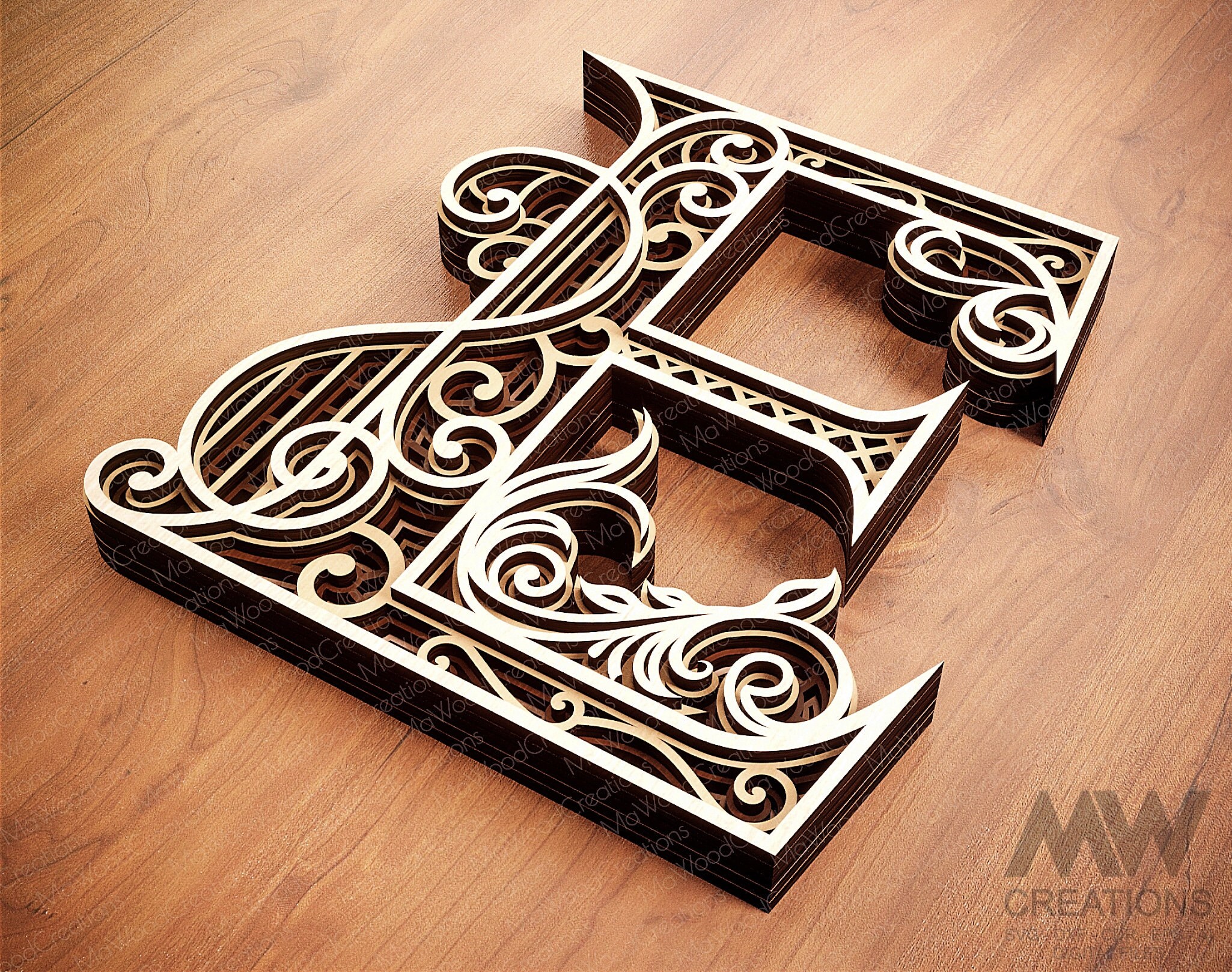 Layered Letter E, Layered Letters SVG, Multi Layer Letters, Letters SVG ...