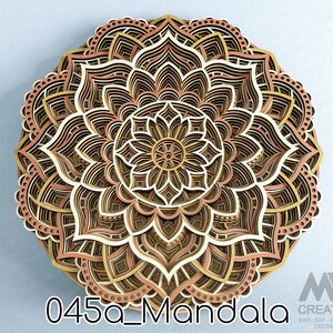 10x10 Mandala Bundle Vol.9, 3D Layered Mandala SVG Bundle, Multi-layer ...