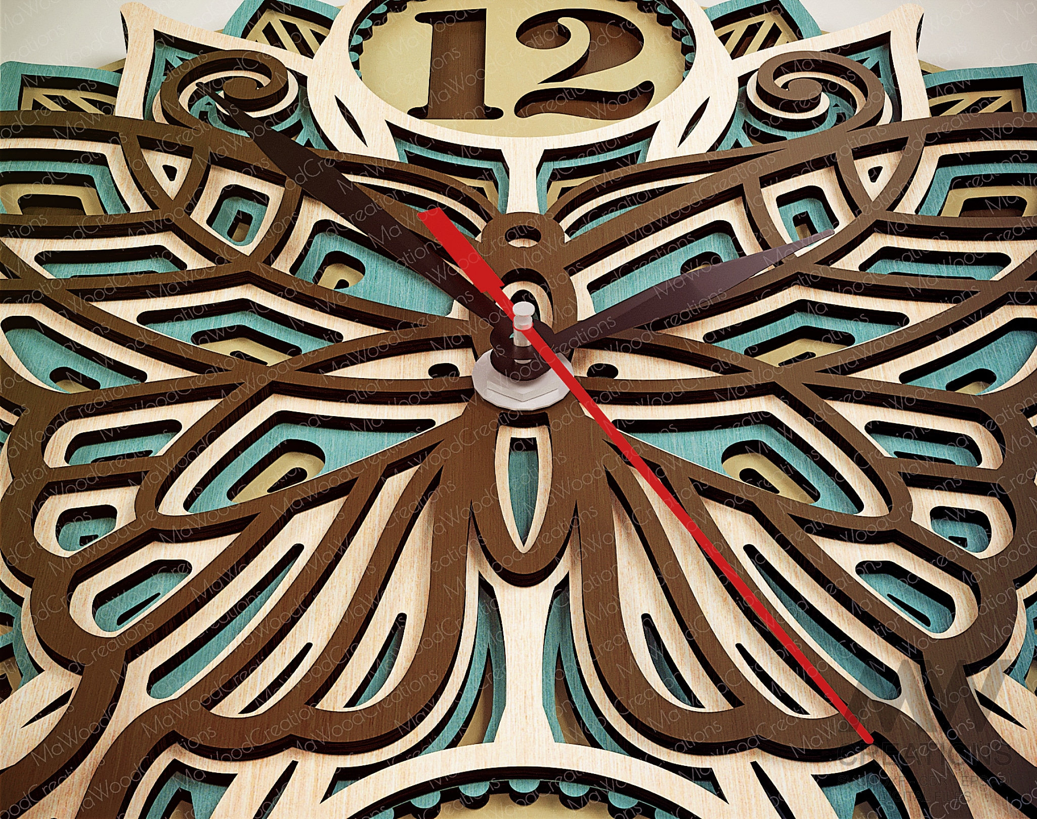 Laser Cut Butterfly Clock SVG Dxf Butterfly Mandala Clock - Etsy
