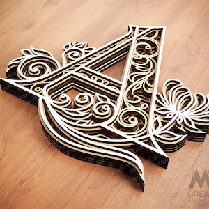 Laser Cut Letter A, Layered Letters SVG, Multi Layer Letters, Letters ...