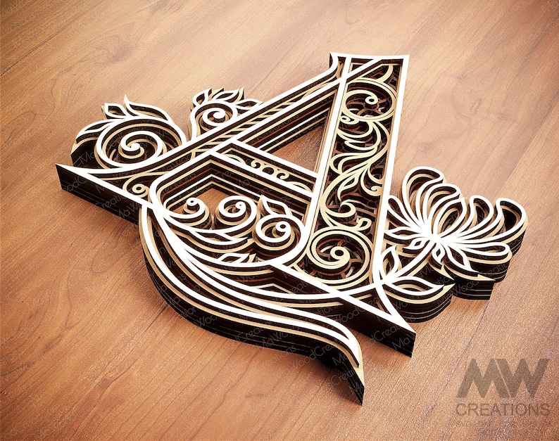 Laser Cut Letter A Layered Letters SVG Multi Layer Letters - Etsy UK
