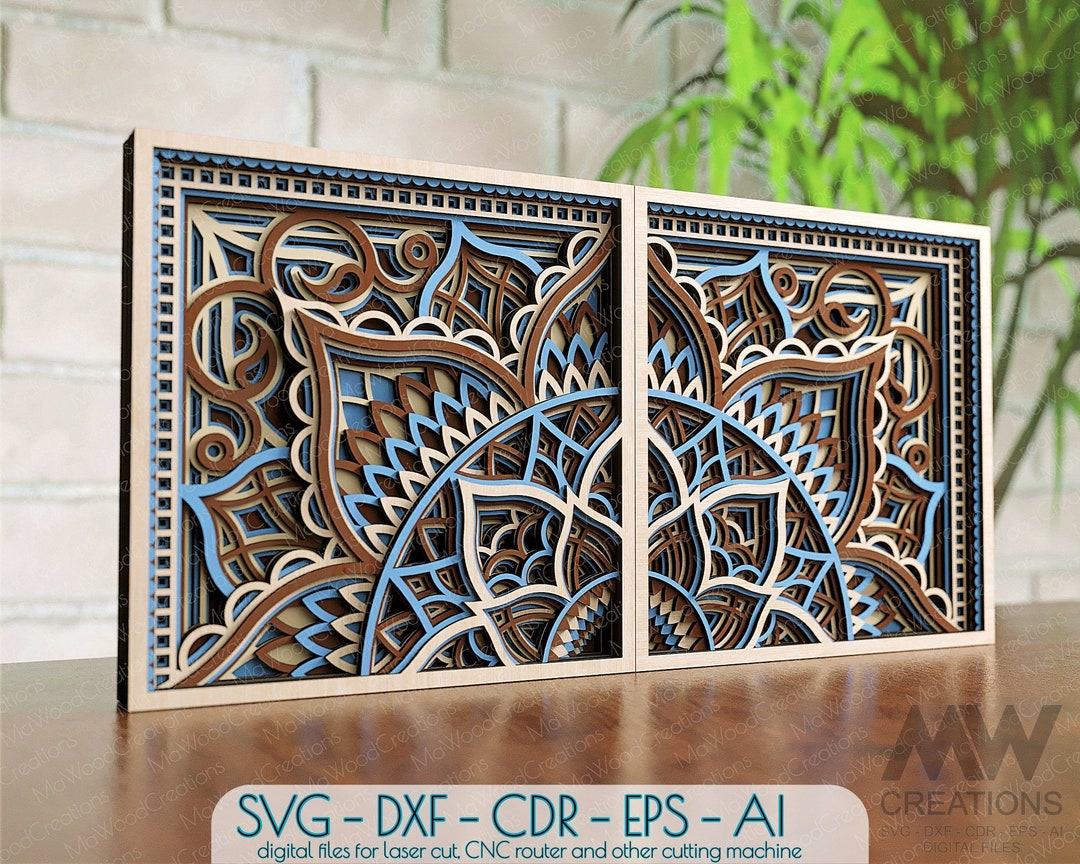 Multilayer Mandala SVG DXF, 3D Mandala SVG, Laser Cut Mandala Svg Files ...