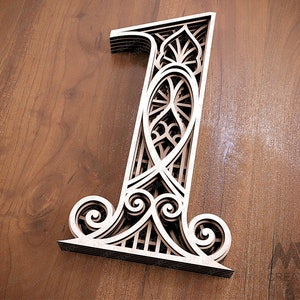 Layered Number 1, Layered Numbers SVG, Multilayer Number 1, Numbers SVG ...