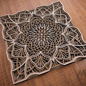 Multi Layer Mandala SVG Dxf, 3D SVG Mandala, Cricut Mandala Svg, Laser ...