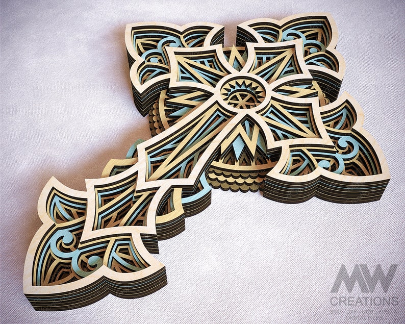 Multi-layer Cross Svg Dxf Christian Cross Svg Dxf Catholic - Etsy