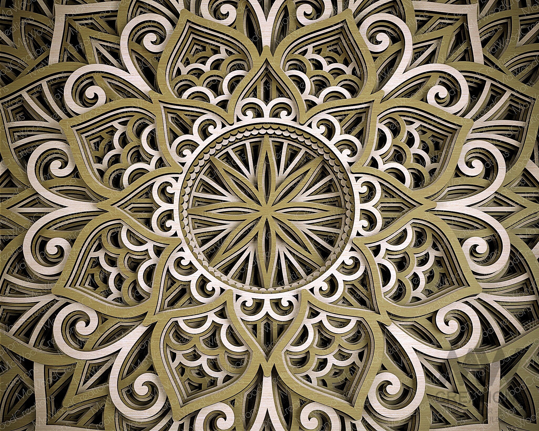 Mandala DXF Laser Cut Pattern Rectangular Mandala SVG Dxf - Etsy UK