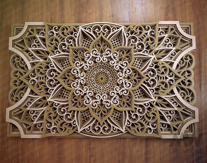 Laser Cut Multilayer Mandala Svg Dxf 3d Svg Mandala Mandala - Etsy
