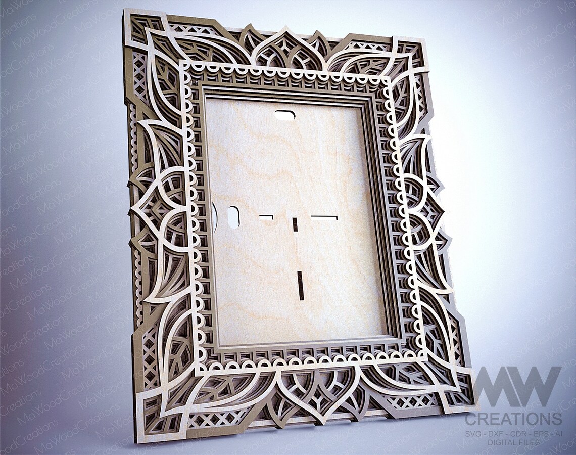 Laser Cut Frame SVG DXF Multilayer Frame Svg 5x7 Picture - Etsy