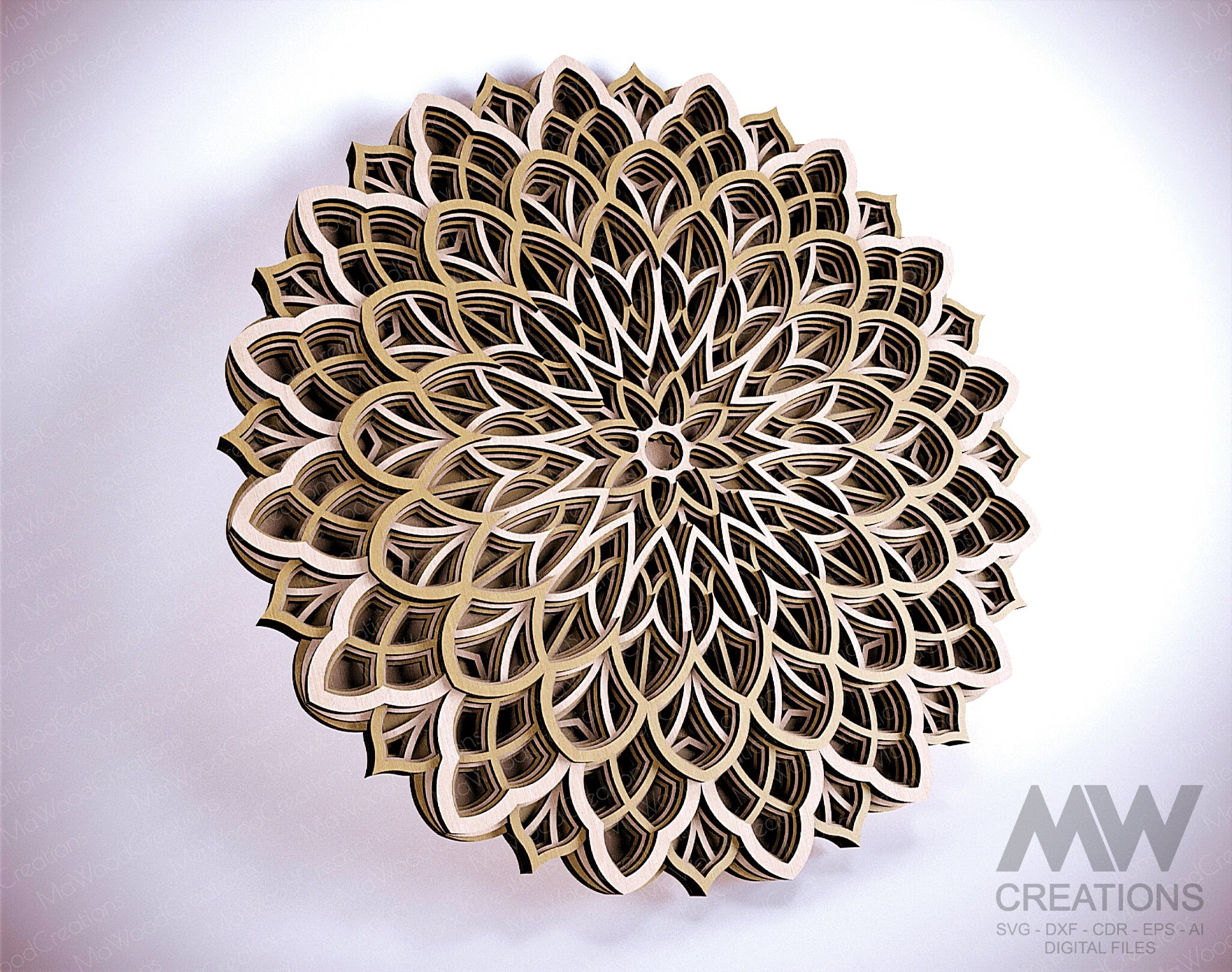 Laser Cut Multi-layer Mandala Svg Dxf Sacred Geometry - Etsy