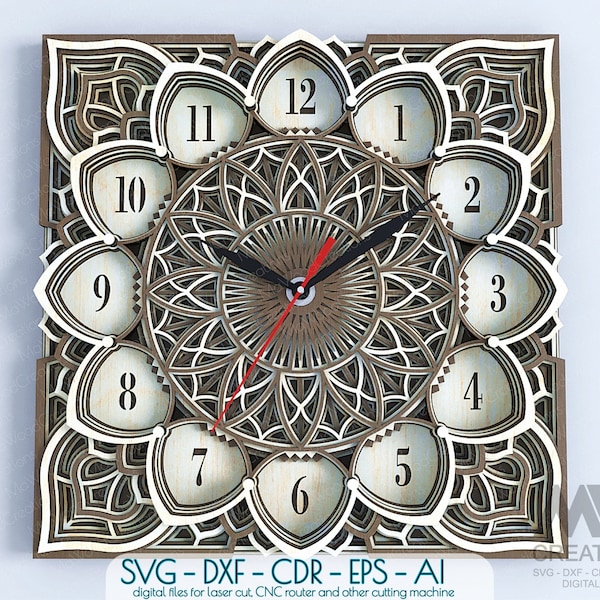Clock Svg - Etsy
